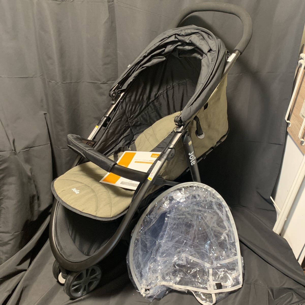 代購代標第一品牌－樂淘letao－未使用品 KATOJI Joie Lite Trax ベビーカー ライトトラックス オリーブ 3輪ベビーカー 説明書 レインカバー 付き 対象年齢1ヶ月～15kg