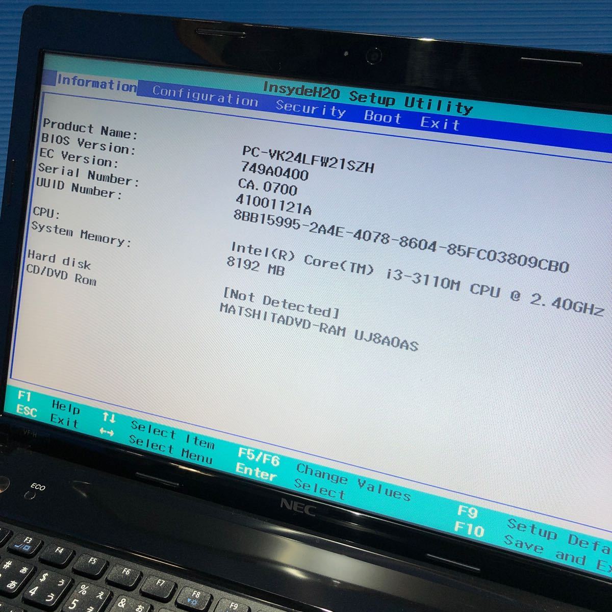 Yahoo!オークション - NEC VersaPro VK24LF-H PC-VK24LFW21SZH Core i3...