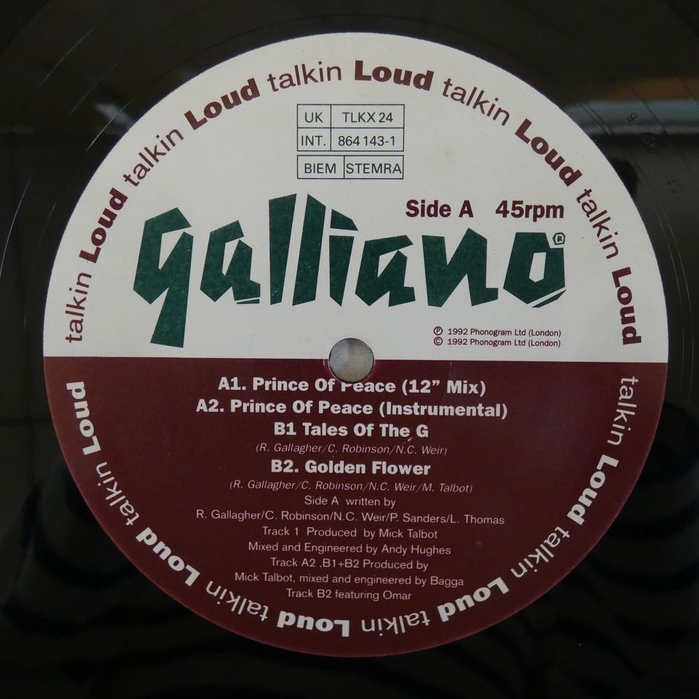 Yahoo!オークション - 46044588 【Europe盤/12inch】Galliano / Prince...
