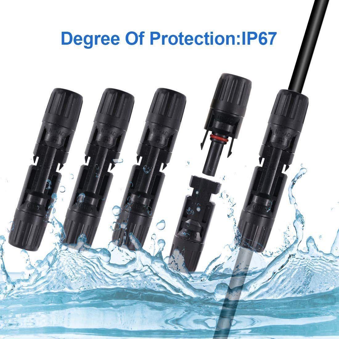 Yahoo!オークション - ソーラーケーブル中継1m 6本(MC4型コネクター付 ...