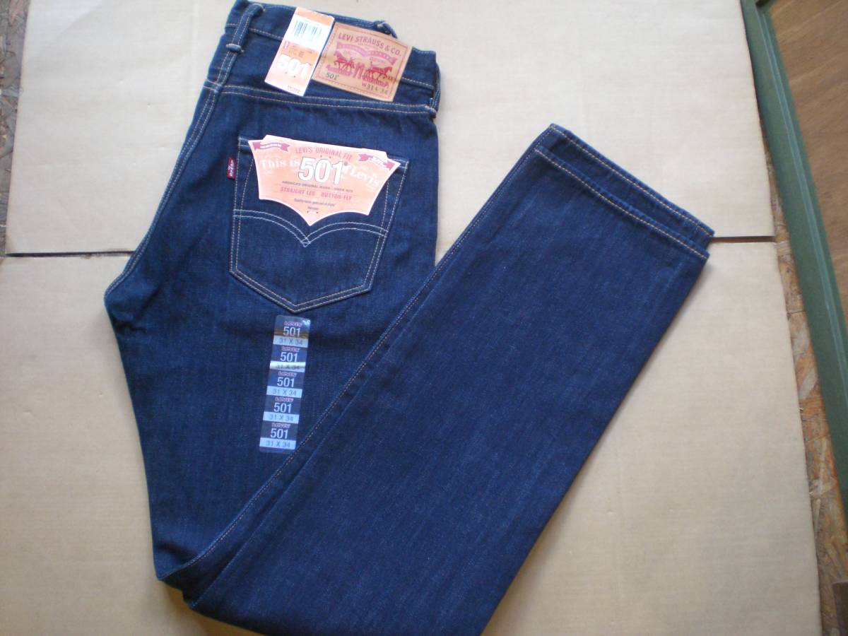 Yahoo!オークション - 新品 Levi's/リーバイス 501 W31/L34 ストレート...