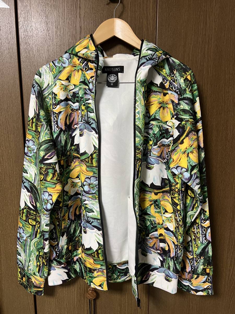 Yahoo!オークション - AND SUNS アンドサンズ XLサイズ 総柄 パーカー...