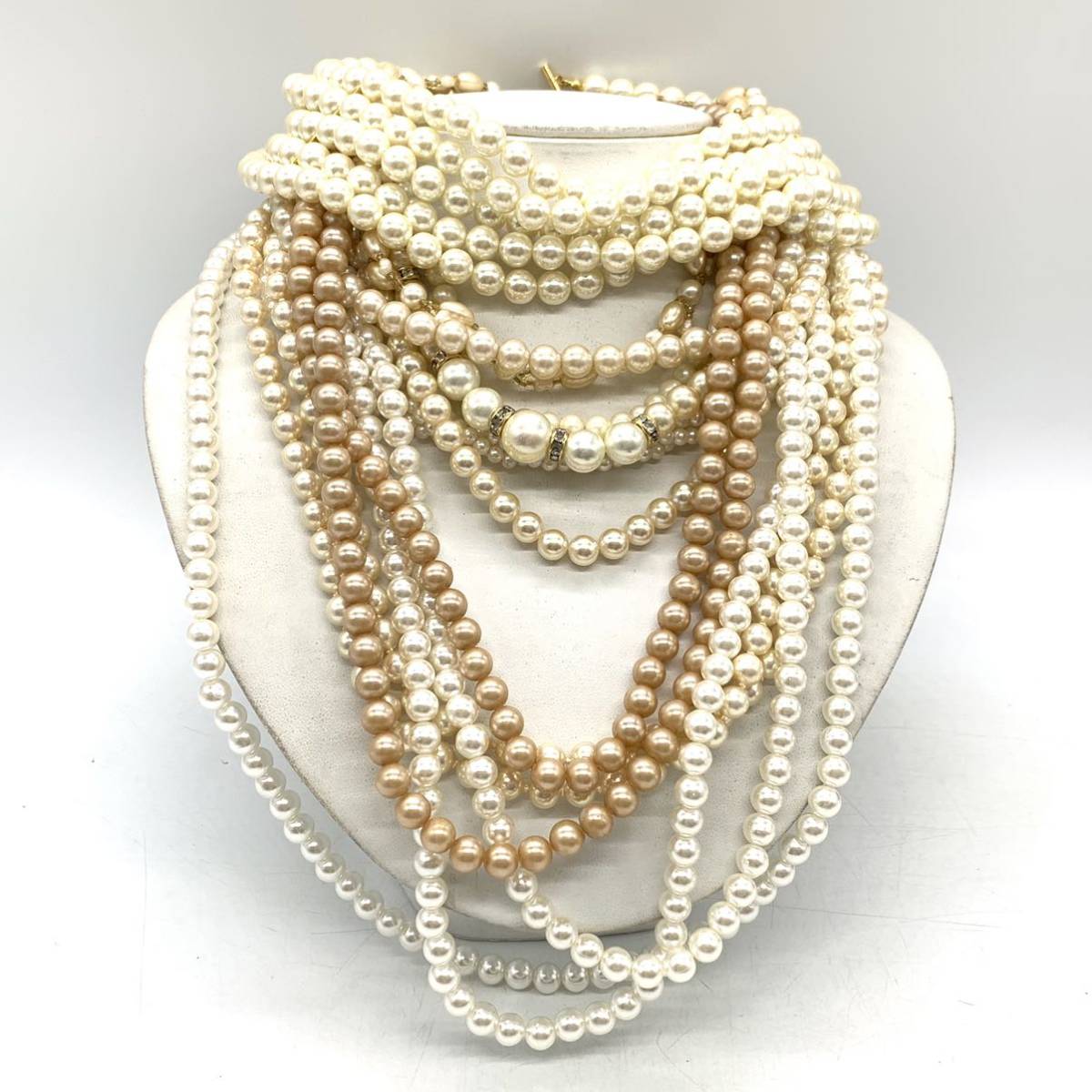 Yahoo!オークション - パールネックレス10点おまとめ o約504g パール ...