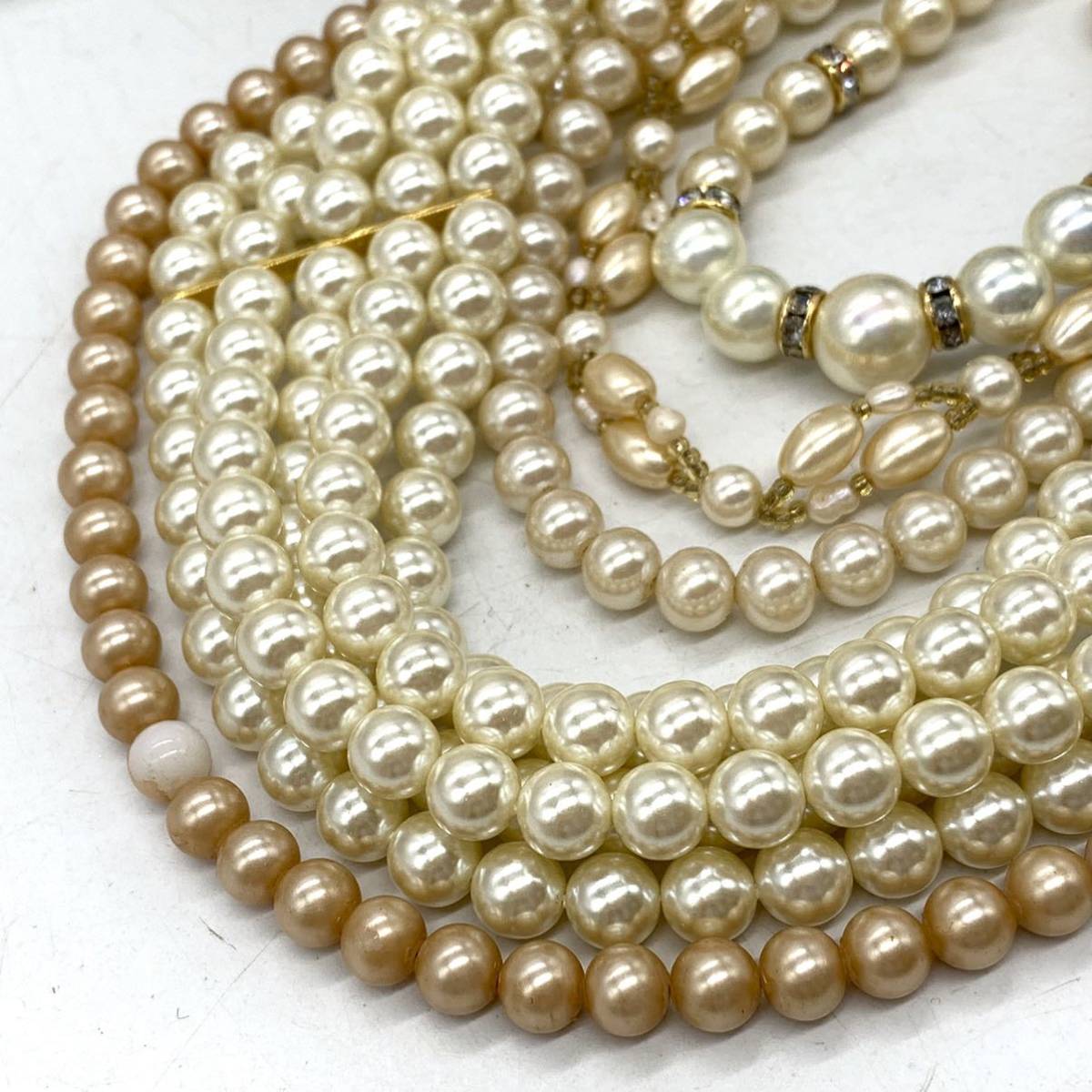 Yahoo!オークション - パールネックレス10点おまとめ o約504g パール ...