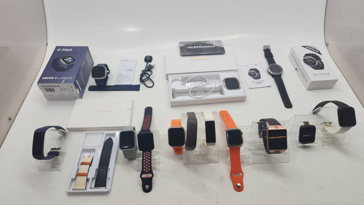 4472 1円~ スマートウォッチ まとめ Touch LED Watch WW21001S YBW-03 Fitbit Versa 3 NY08 semiro HK8PROMAX セット 未 ...