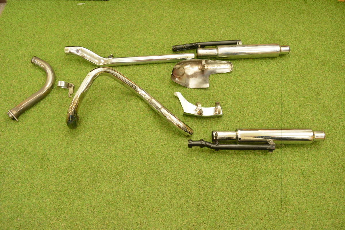 左右出し マフラー 独立 ステー付き ハーレー ショベル用 FLH エキパイ パウコ ＋ サイレンサー モーターステージ SW-003(ハーレーダビッドソン用)｜売買されたオークション情報 ...