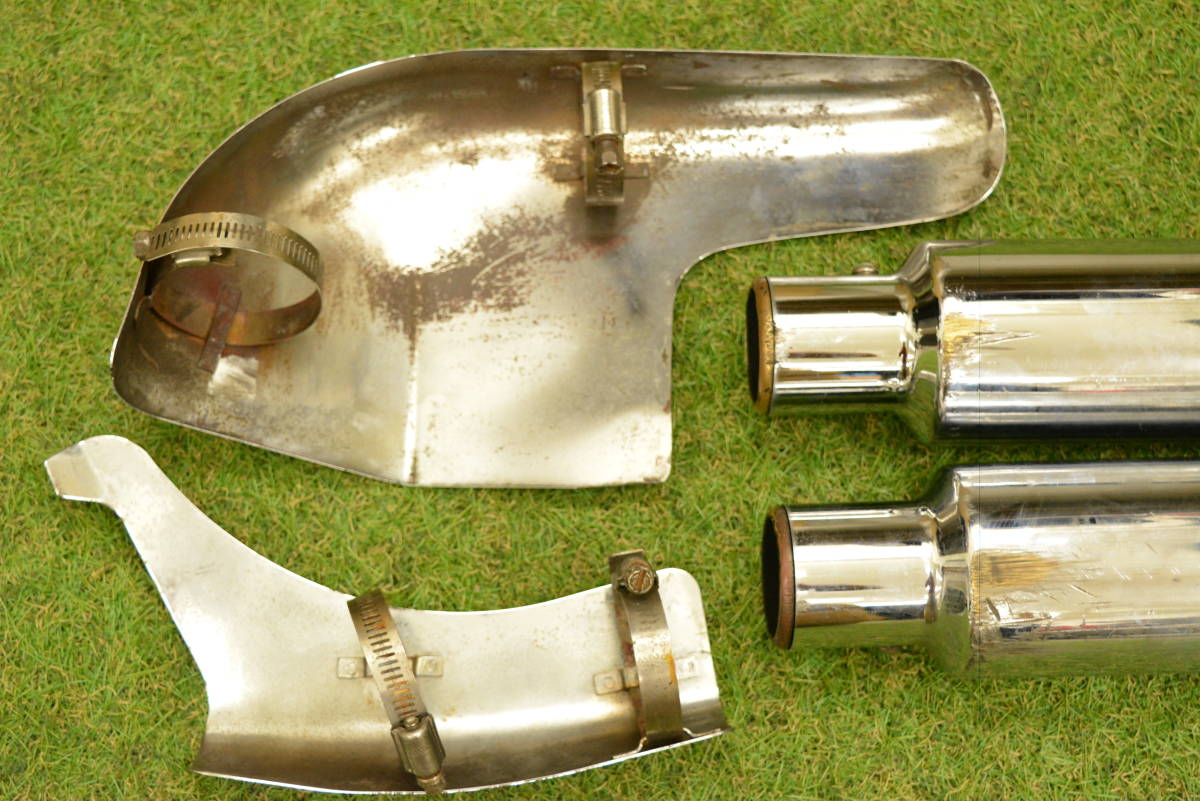 左右出し マフラー 独立 ステー付き ハーレー ショベル用 FLH エキパイ パウコ ＋ サイレンサー モーターステージ SW-003(ハーレーダビッドソン用)｜売買されたオークション情報 ...