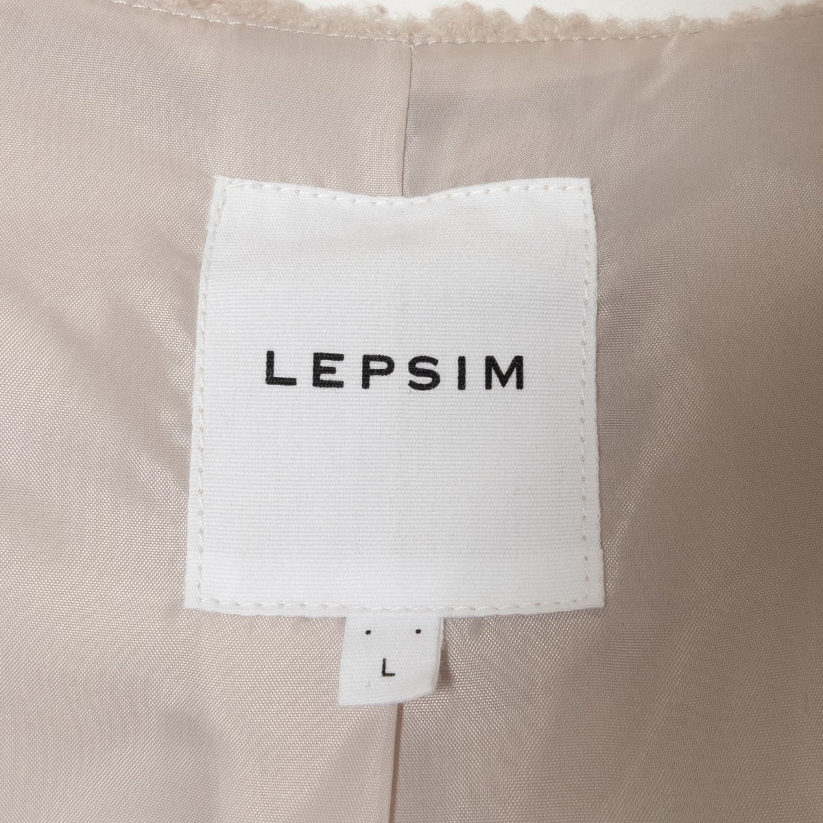 Yahoo!オークション - LEPSIM レプシム ライトノーカラーボアコート ジ...