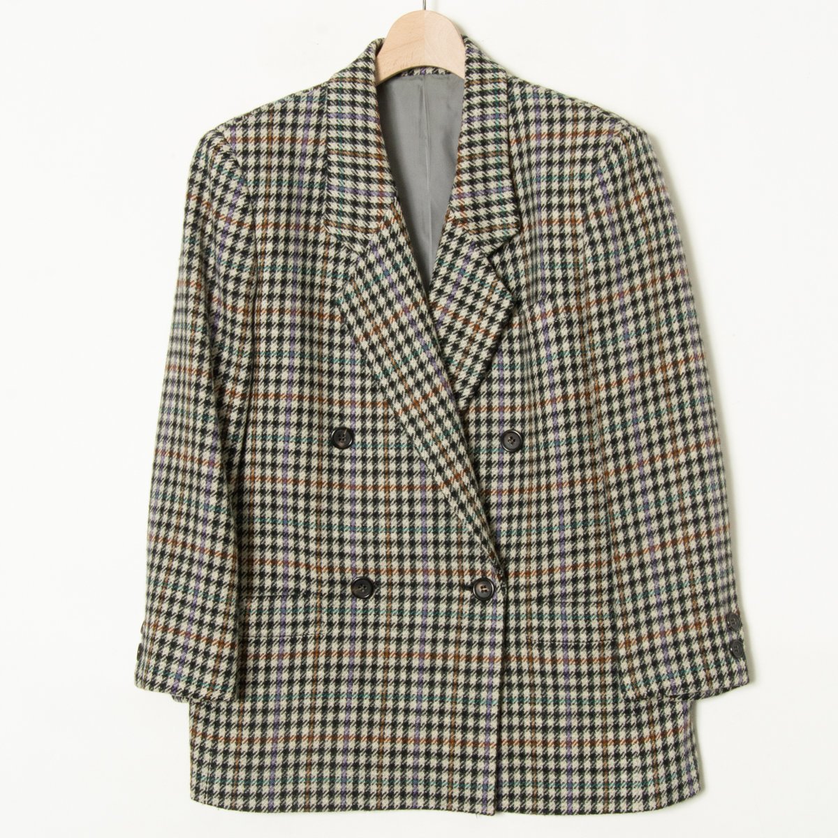 Yahoo!オークション - Burberrys バーバリー チェック柄ダブルジャケッ...