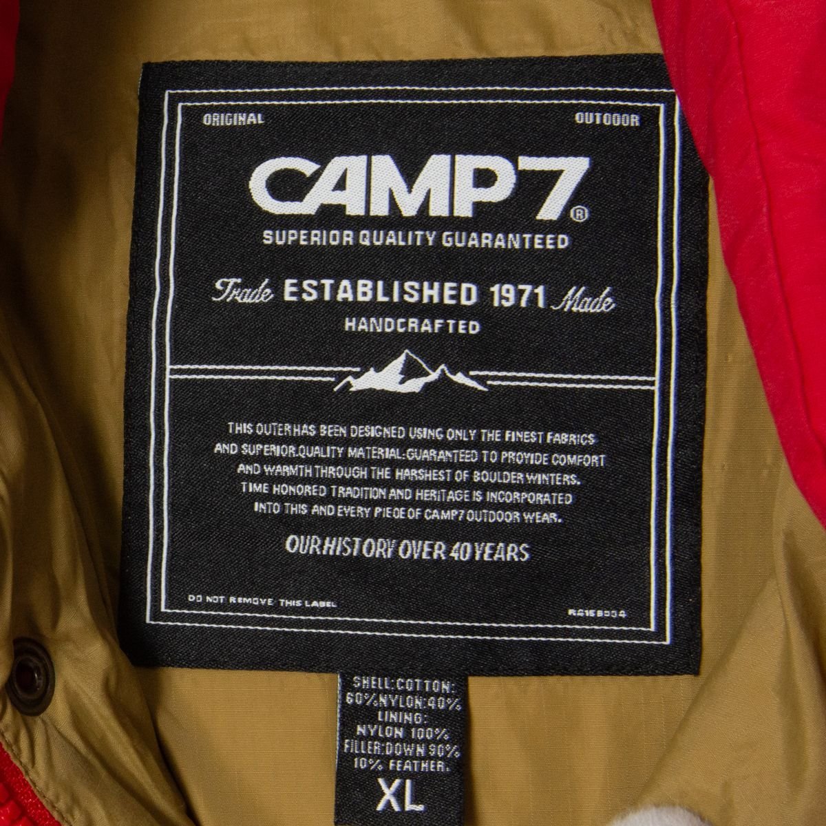 Yahoo!オークション - CAMP7 キャンプ7 ジップアップ ダウン ジャケッ...