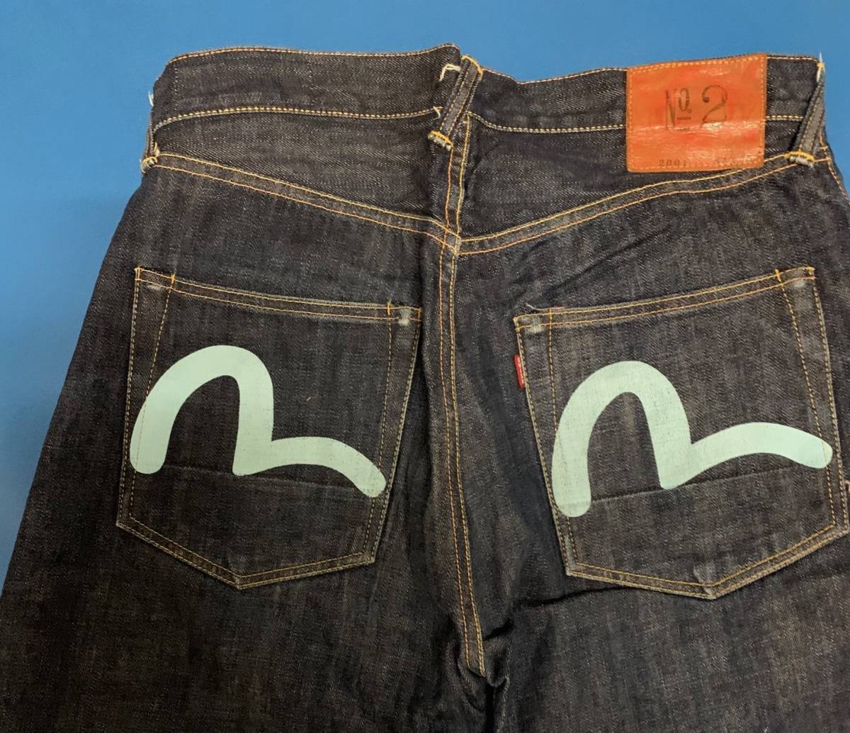 Yahoo!オークション - EVISU エヴィスジーンズ No2 Lot2001 W34x35 水...