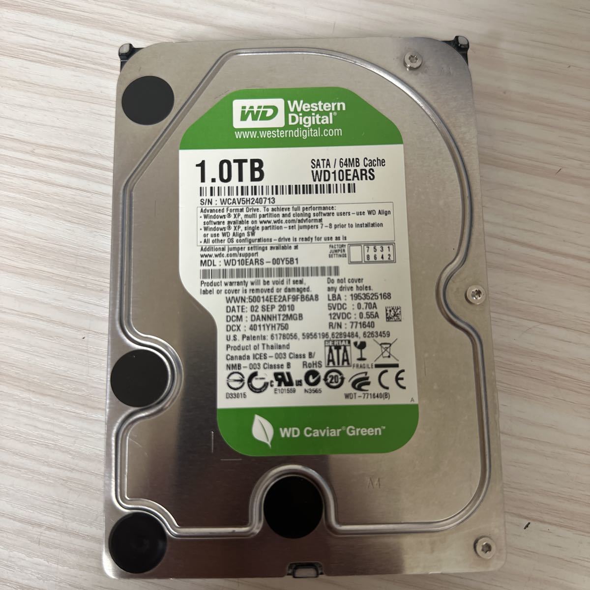 Yahoo!オークション - A194 （動作保証/使用0時間）WDC SATA 1000GB WD...
