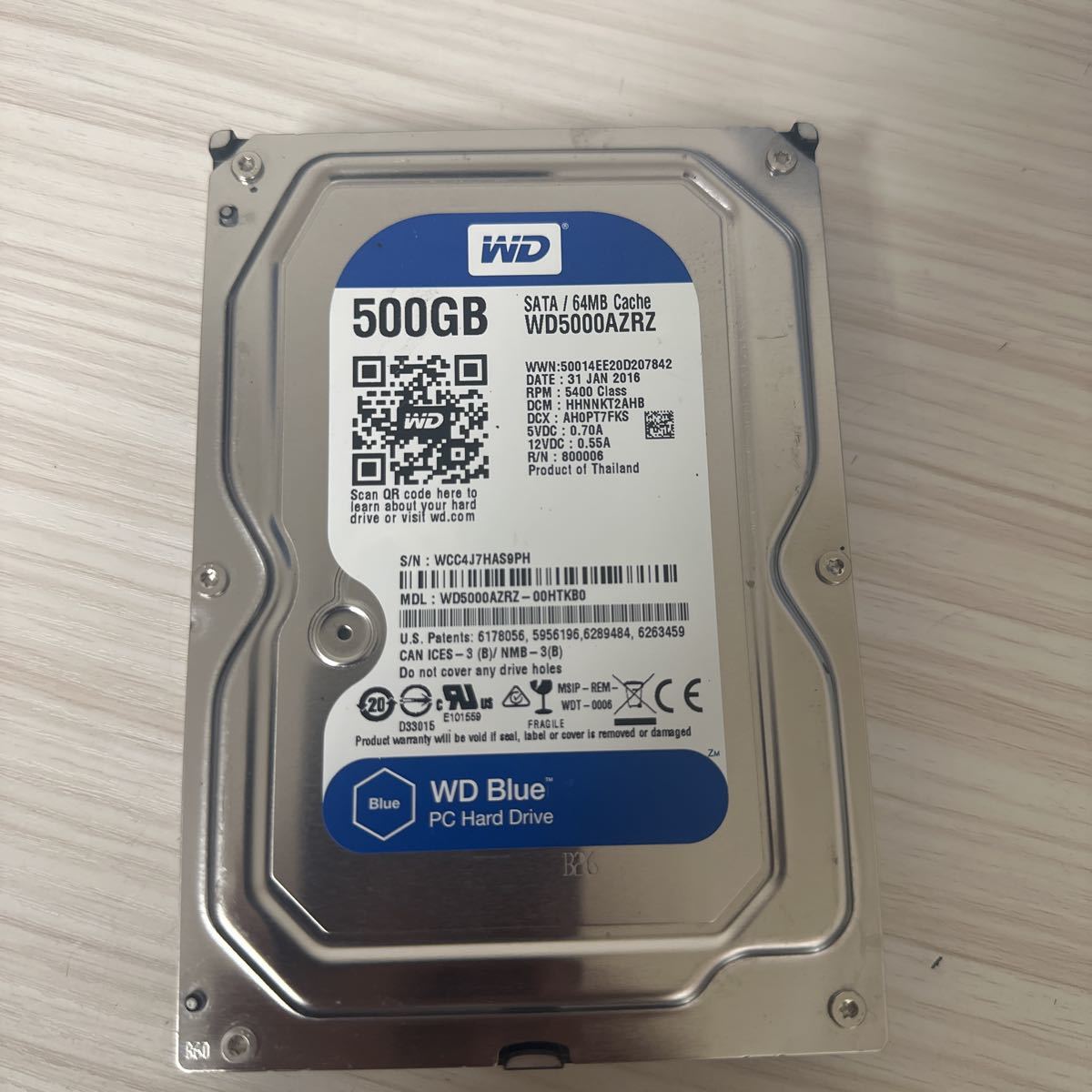 Yahoo!オークション - Q377 【動作保証/使用0時間 】WDC SATA 3.5イン...