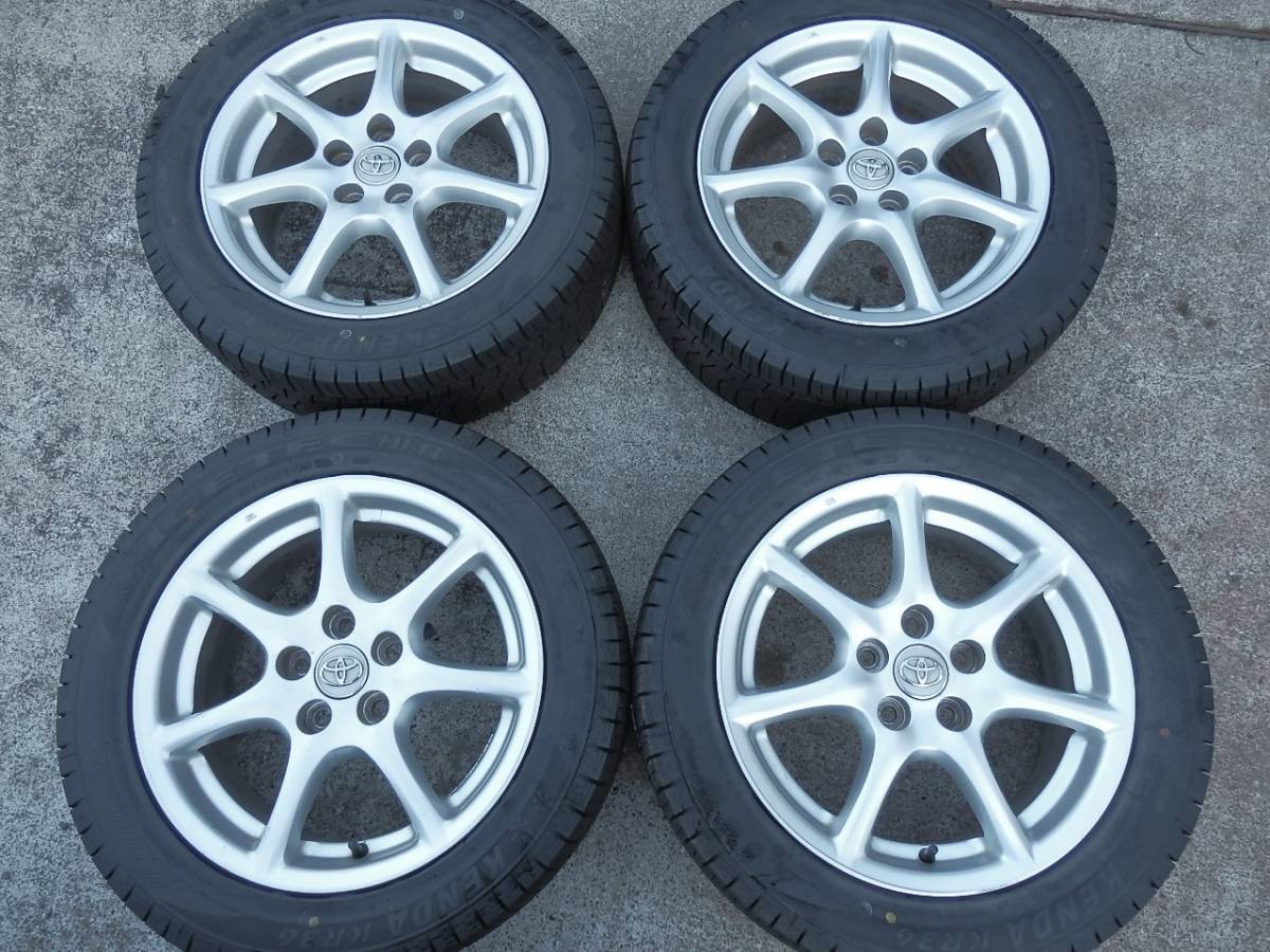 2022年製 ほぼ10分山 スタッドレス タイヤ トヨタ エスティマ 純正 215/55/17 アルミ 7J 4本 検索 ノア VOXY アイシス CH-R アルファード(スタッドレスタイヤ ...