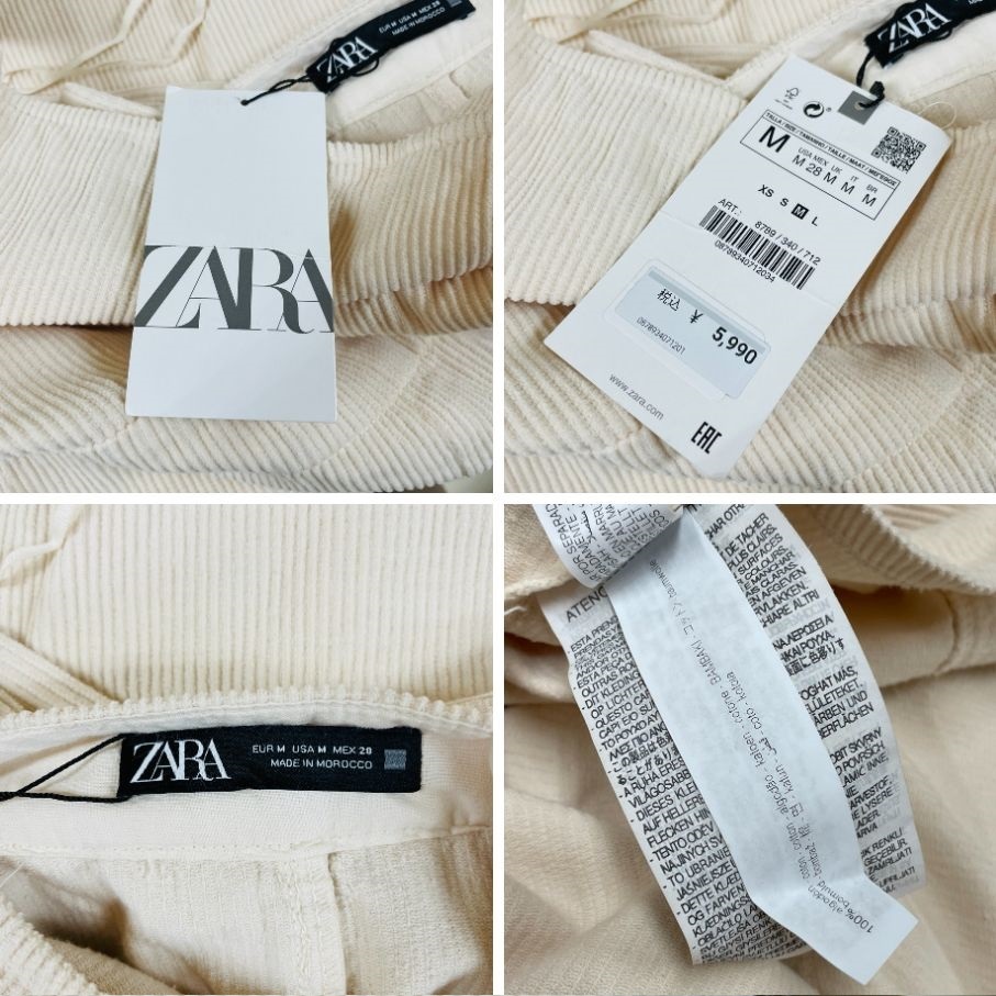 未使用品 /M/ ZARA アイボリー ジャンパースカート コーデュロイ 未使用品 /M/ ZARA アイボリー ジャンパースカート コーデュロイ