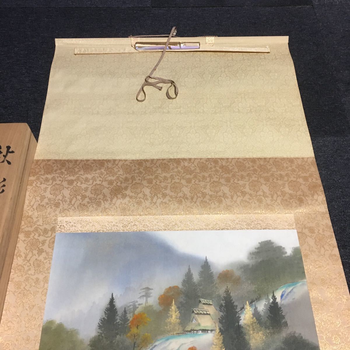 Yahoo!オークション - 【模写】掛軸 賜泉 絹本 共箱 同梱可能 N O.3429