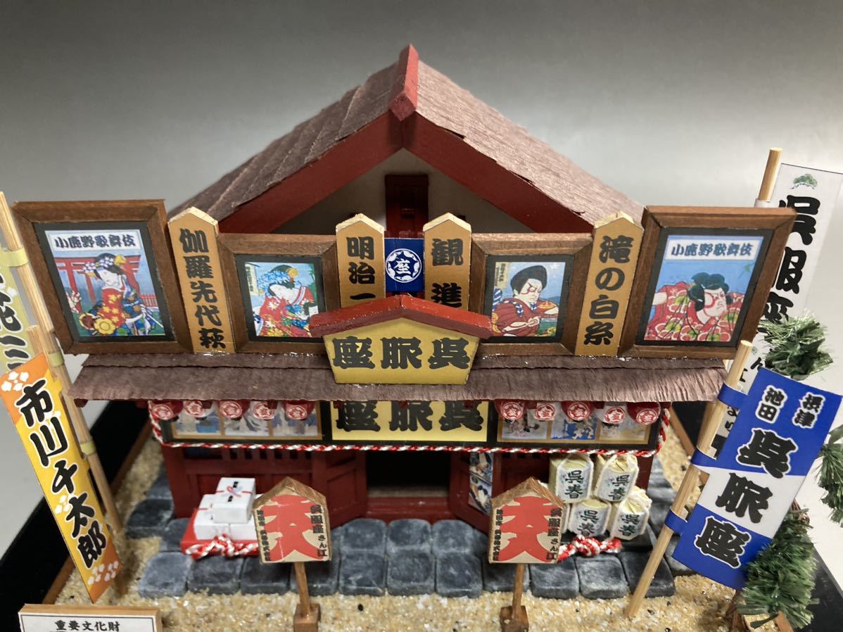 Yahoo!オークション - 【2A25】ドールハウス ミニチュア 呉服座 歌舞伎...