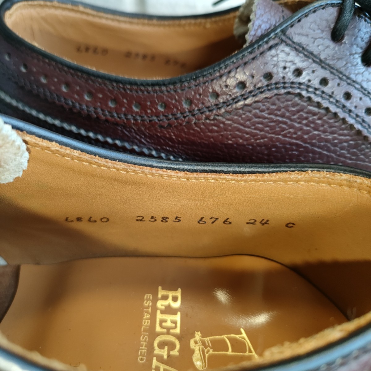 Yahoo!オークション - REGAL リーガル 2585 ロングウィングチップ ビジ...