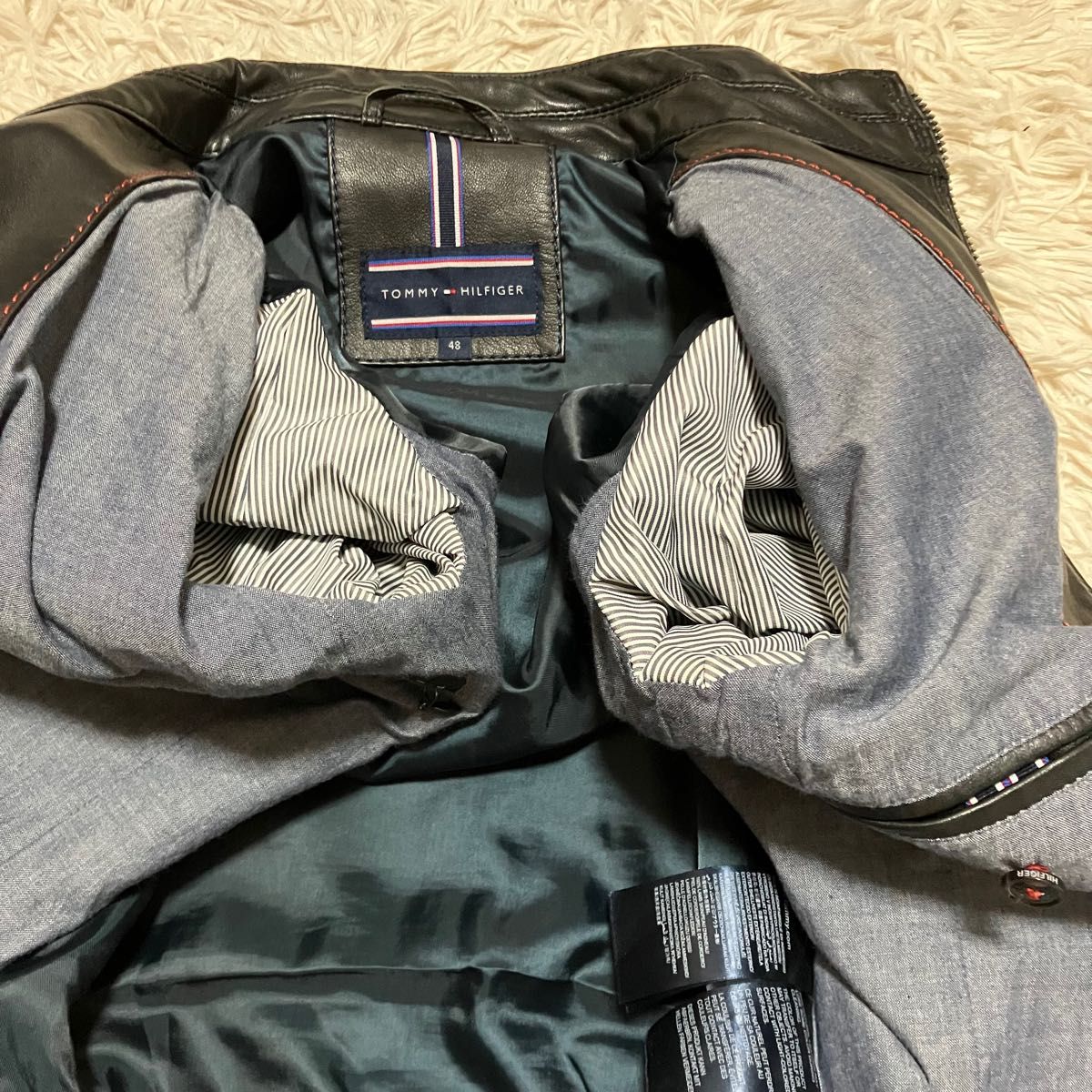 TOMMY HILFIGERトミーヒルフィガー ライダースジャケット 革 TOMMY HILFIGERトミーヒルフィガー ライダースジャケット 革