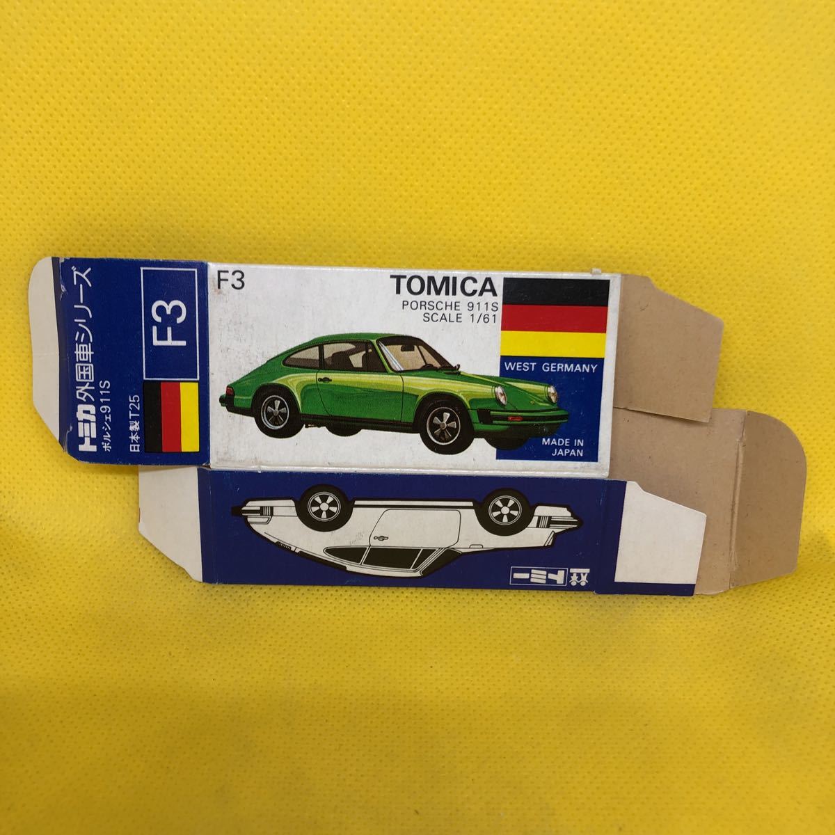 代購代標第一品牌－樂淘letao－トミカ 日本製 青箱 空箱 F3 ポルシェ 911S 当時物 絶版 ②