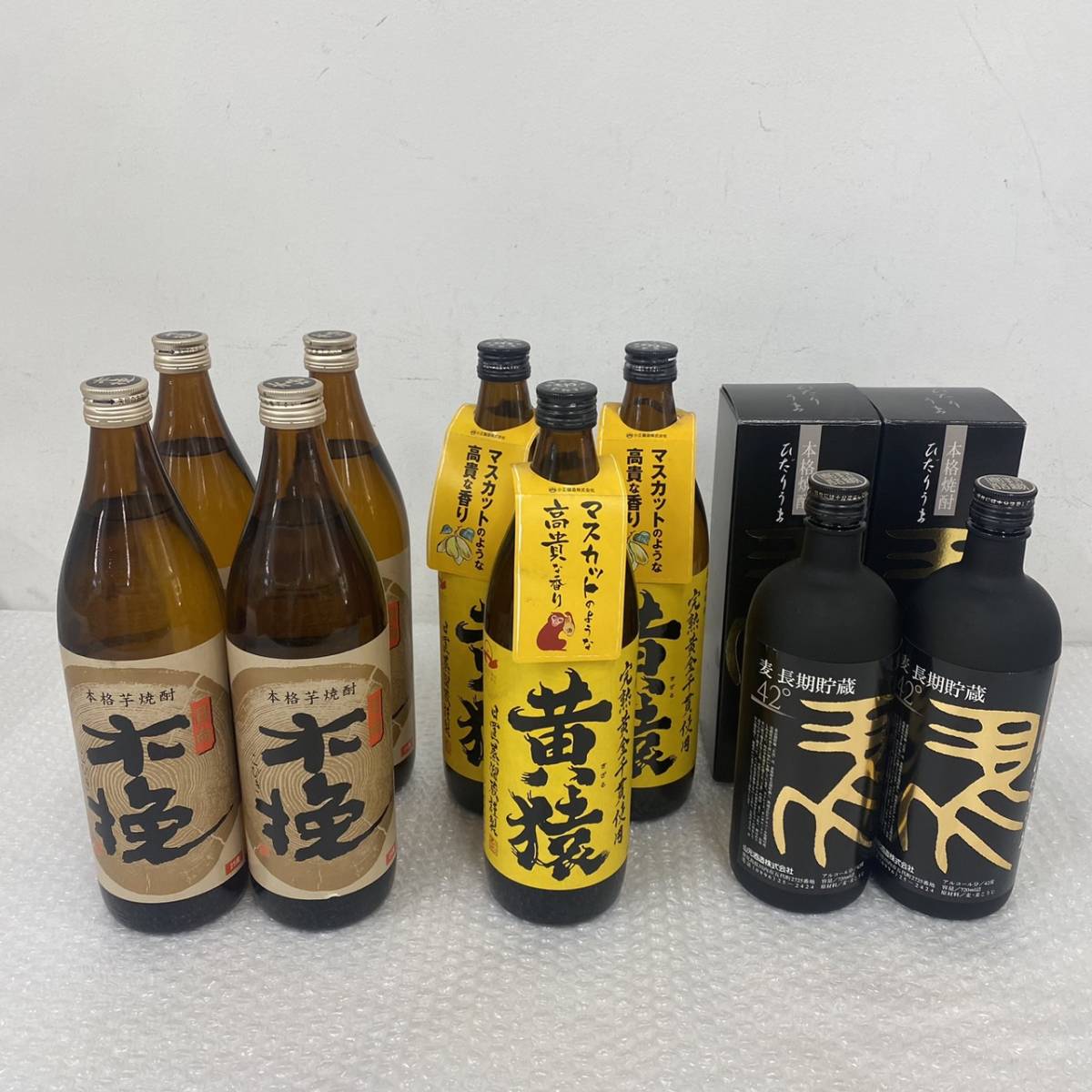 P112 11670 -401 愛知県内のみ発送 同梱不可 お酒 焼酎 9点まとめ 約12㎏ 本格芋焼酎 木挽 4点 / 黄猿 3点 / ひだりうま 2点(その他)｜売買されたオークション情報 ...