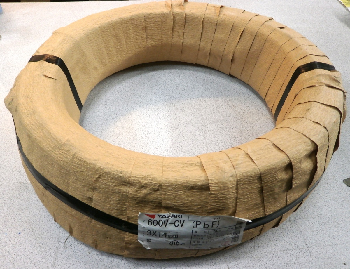 Yahoo!オークション - 未使用 YAZAKI ヤザキ 600V-CV (PbF) 3×14mm 50...