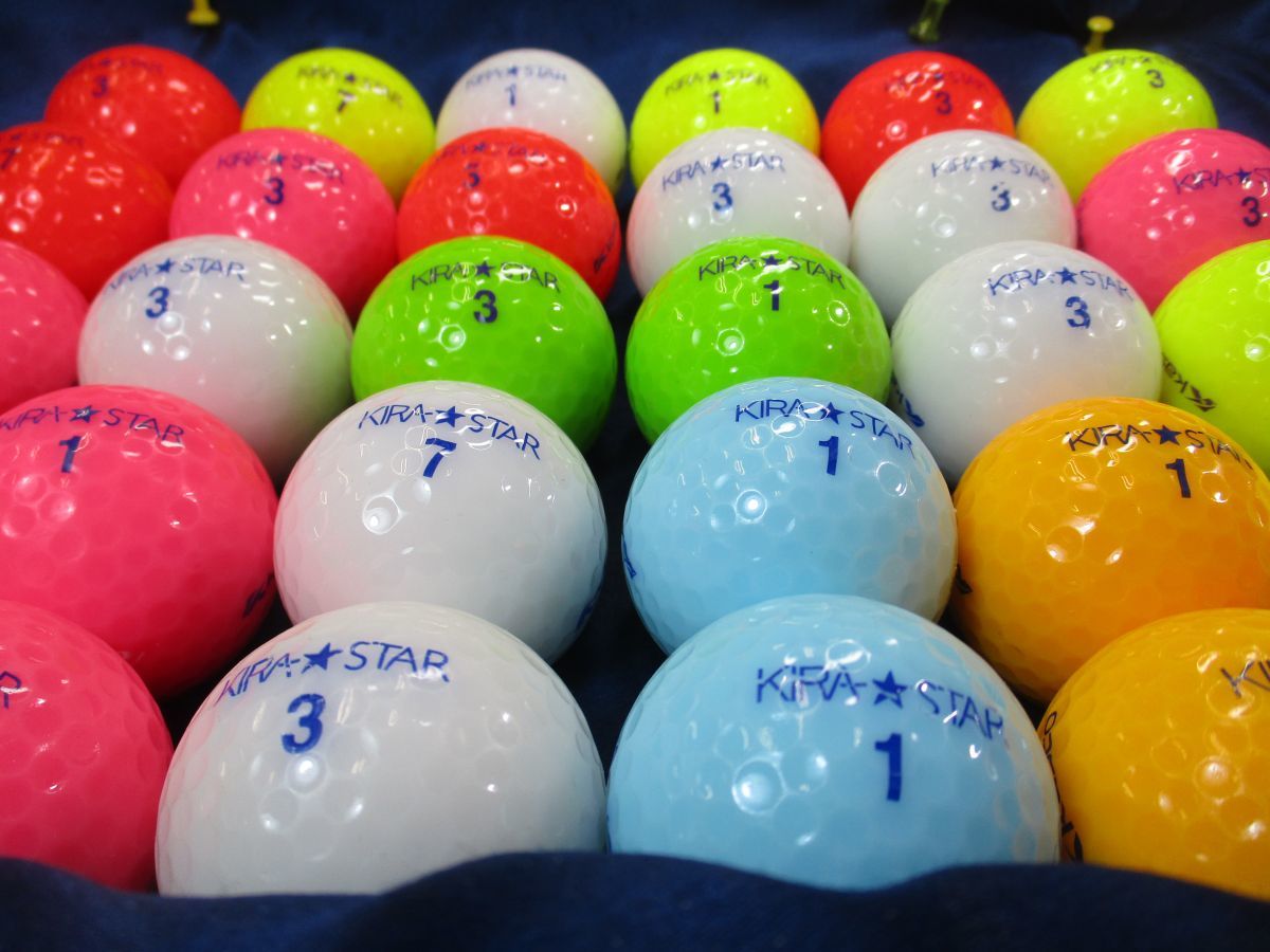 Yahoo!オークション - 8217【特A級】Kasco KIRA STAR カラー混合ボール...