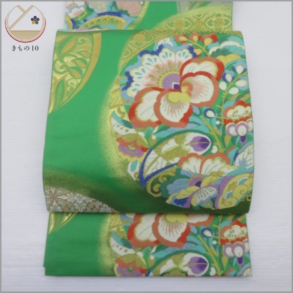 Yahoo!オークション - 着物10 1円 絹 袋帯 六通柄 長さ428cm [同梱可]...