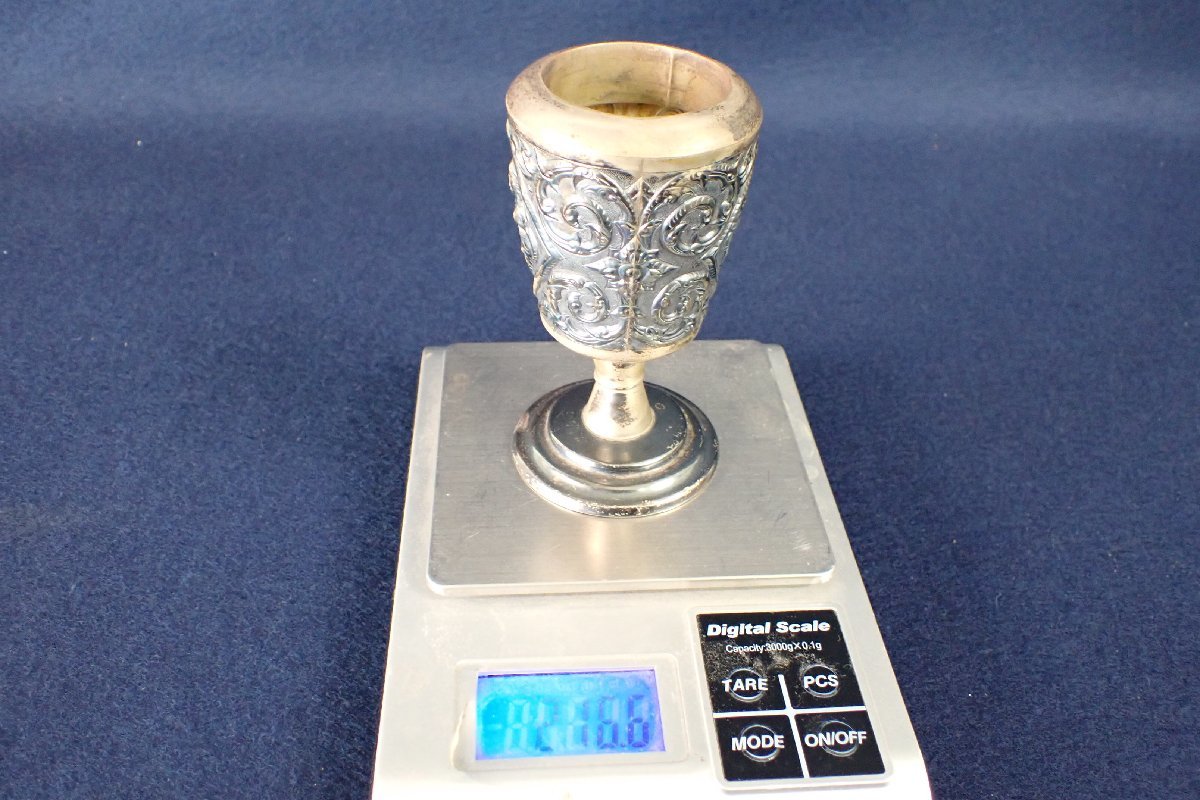 Yahoo!オークション - 101810 銀器 盃 素材不明 総重量216g