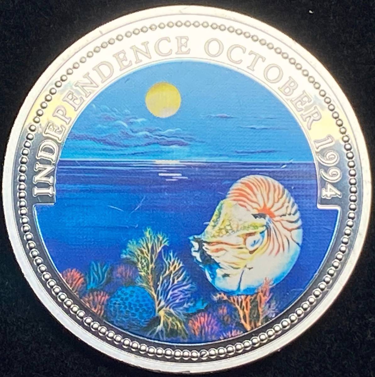 Yahoo!オークション - 【パラオ特大銀貨】(5オンス(156g)純銀 直径64mm...