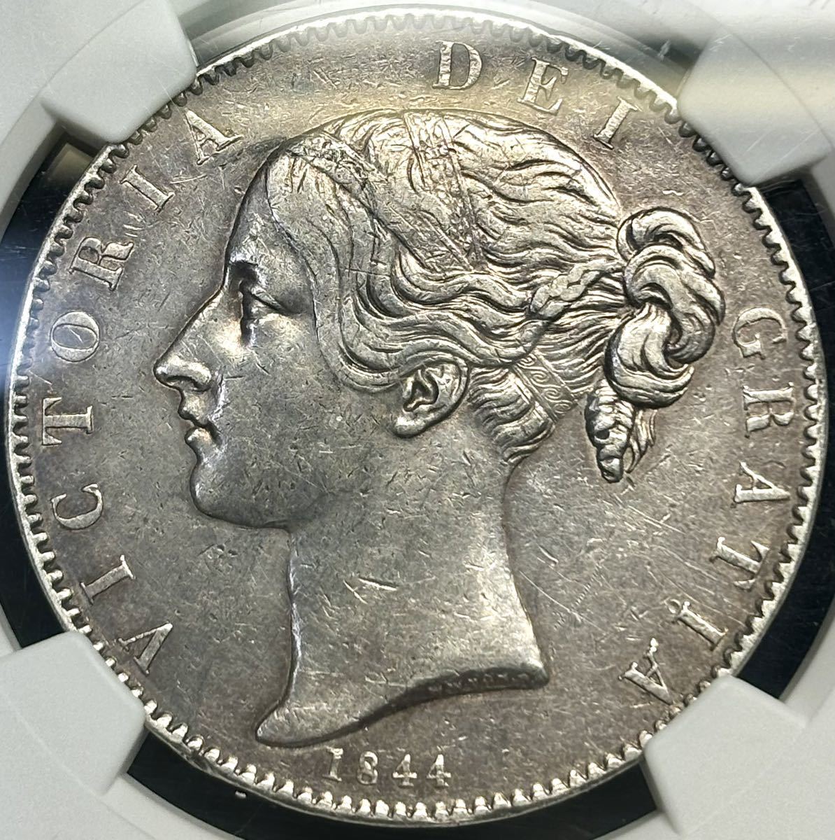 Yahoo!オークション - 【イギリス大型銀貨】(ヤングヘッド NGC-AU DETA...