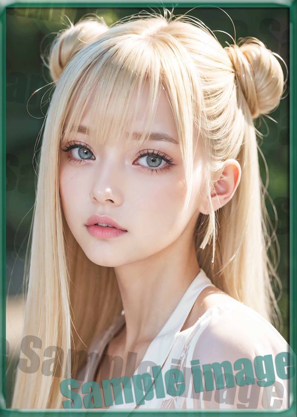 Yahoo!オークション - [高画質]金髪セクシー美女 A4グラビアイラストア...