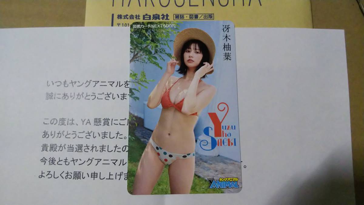 代購代標第一品牌-樂淘letao-非売品 懸賞 抽プレ 冴木柚葉 ヤングアニマル 図書カード Next 新品未使用 当選通知付き 状態良好