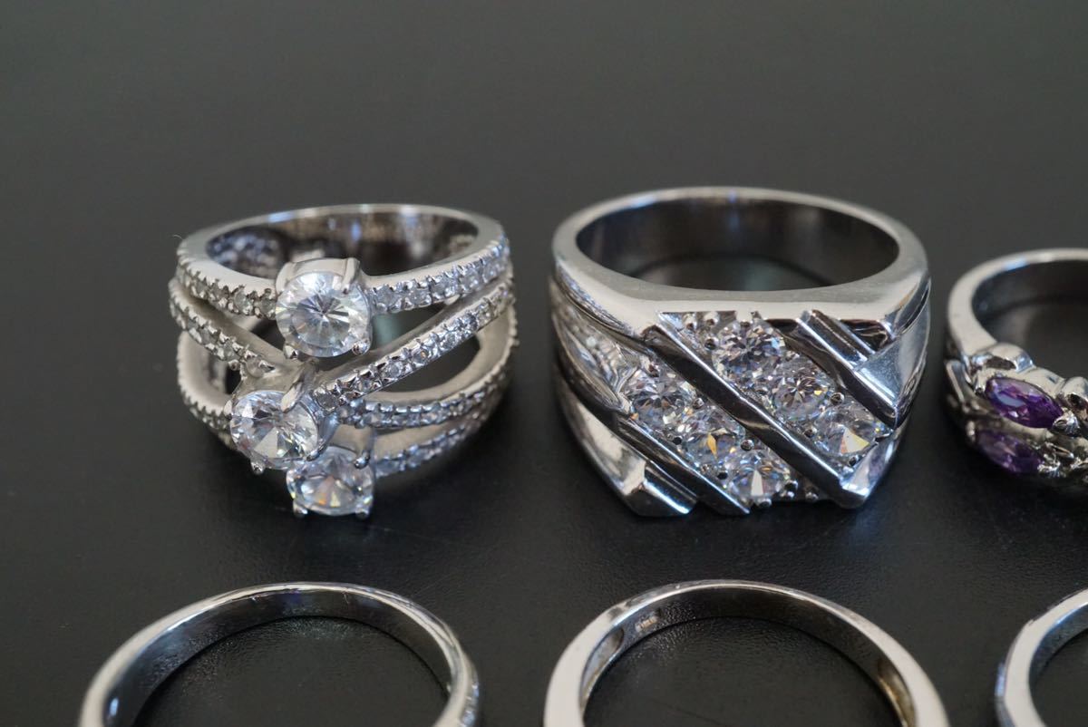 Yahoo!オークション - C463 CZ ジルコニア リング 指輪 12点セット ア...