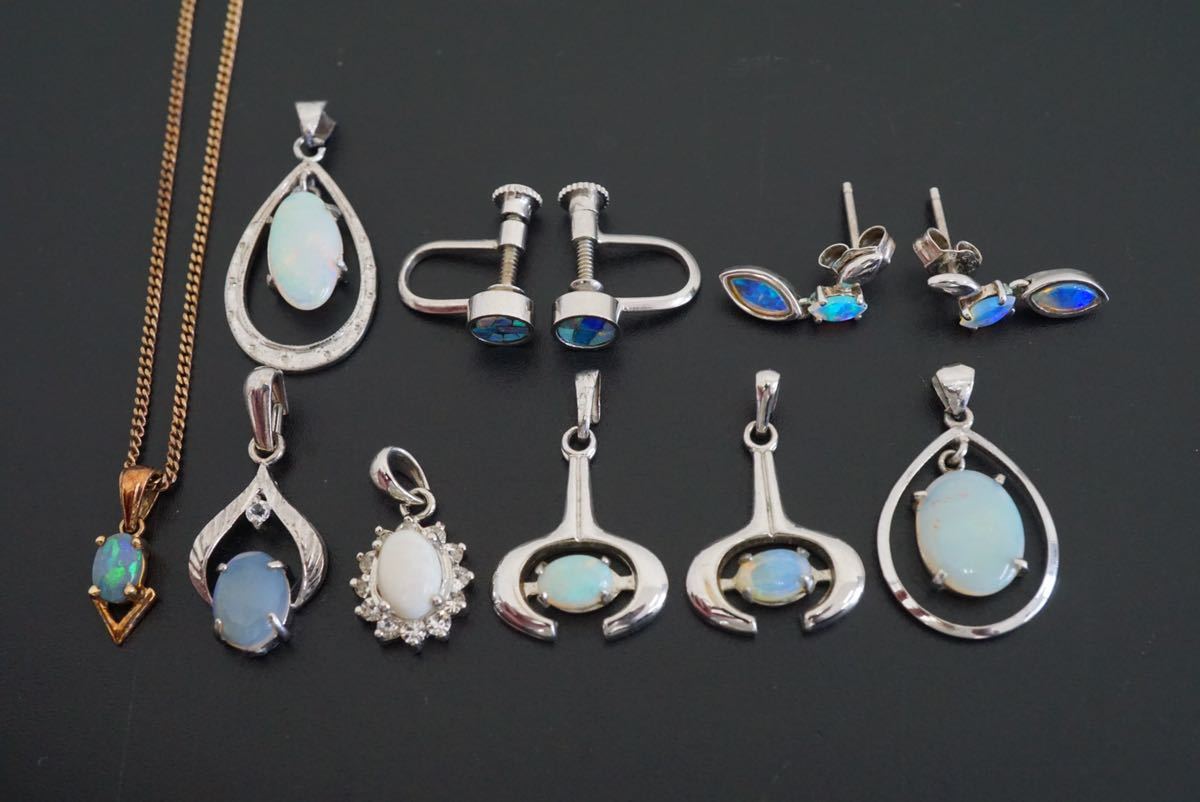 Yahoo!オークション - B104 オパール opal ヴィンテージ ネックレス ペ...