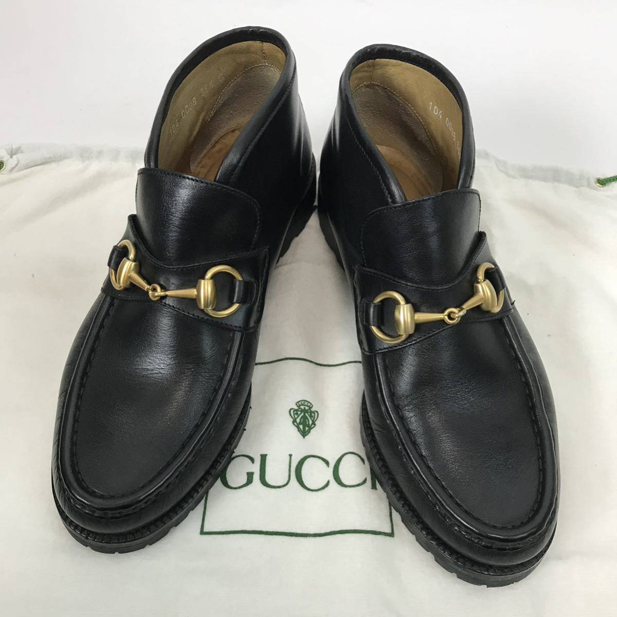Yahoo!オークション - c318 良品 GUCCI グッチ ショートブーツ ホース...