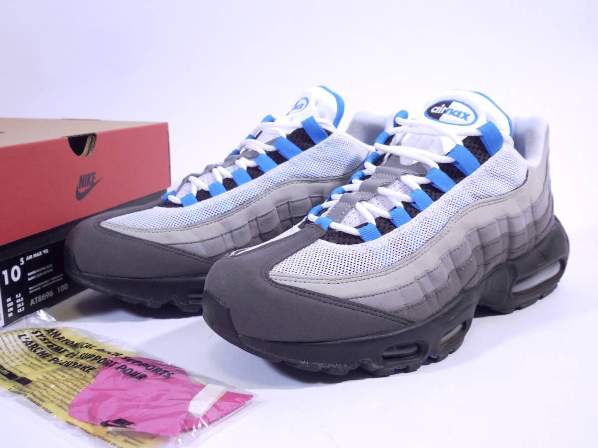 本物/2018年 NIKE AIR MAX95 即 CRYSTAL BLUE/オリジナル改良ブルーグラデ×イエローグラデ US10.5/28.5cm に近い極 OG joradn1(28 ...
