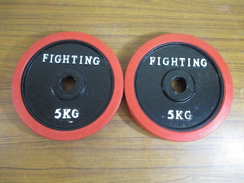 YP80/D Fighting ファイティング ラバープレート ダンベルプレート 5kg×2枚 10kg Φ28mm 筋トレ トレーニング(バーベル、ダンベル)｜売買されたオークション情報 ...