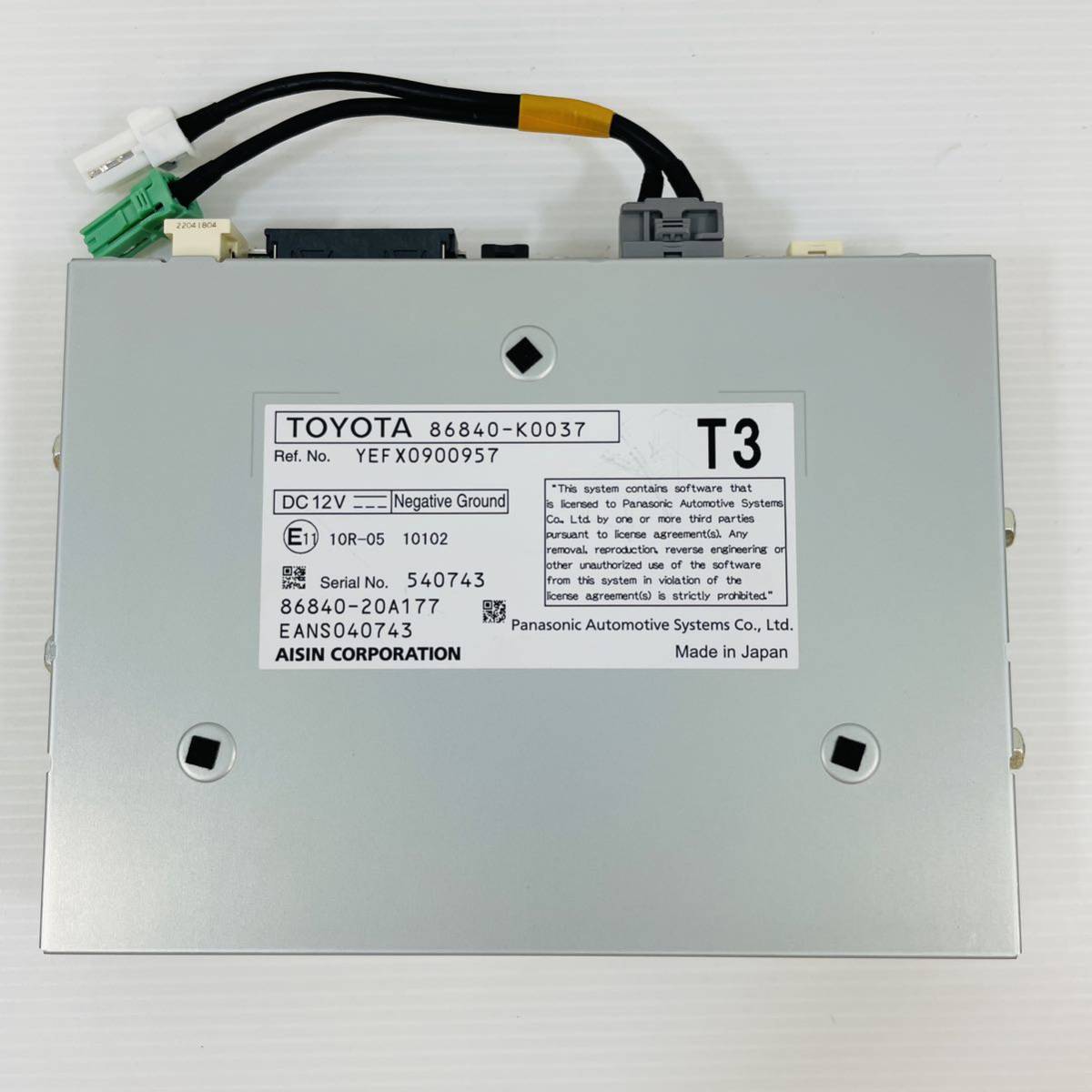 Yahoo!オークション - J22 美品 トヨタ純正 T-CONN ECTナビキット 8684...