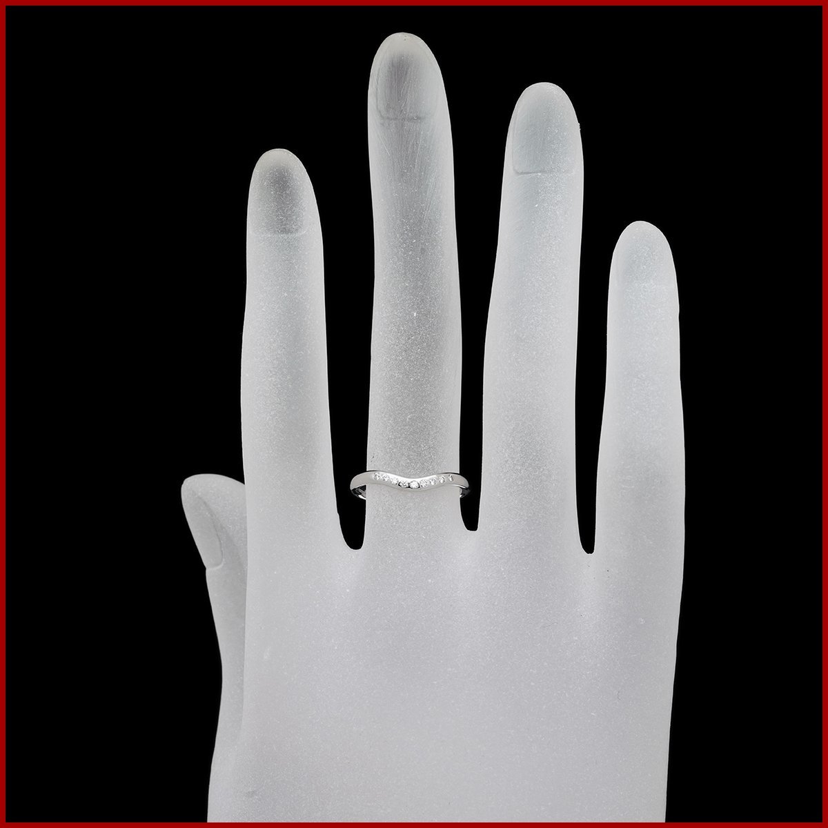 Yahoo!オークション - ティファニー カーブドバンド リング 指輪 Pt950...