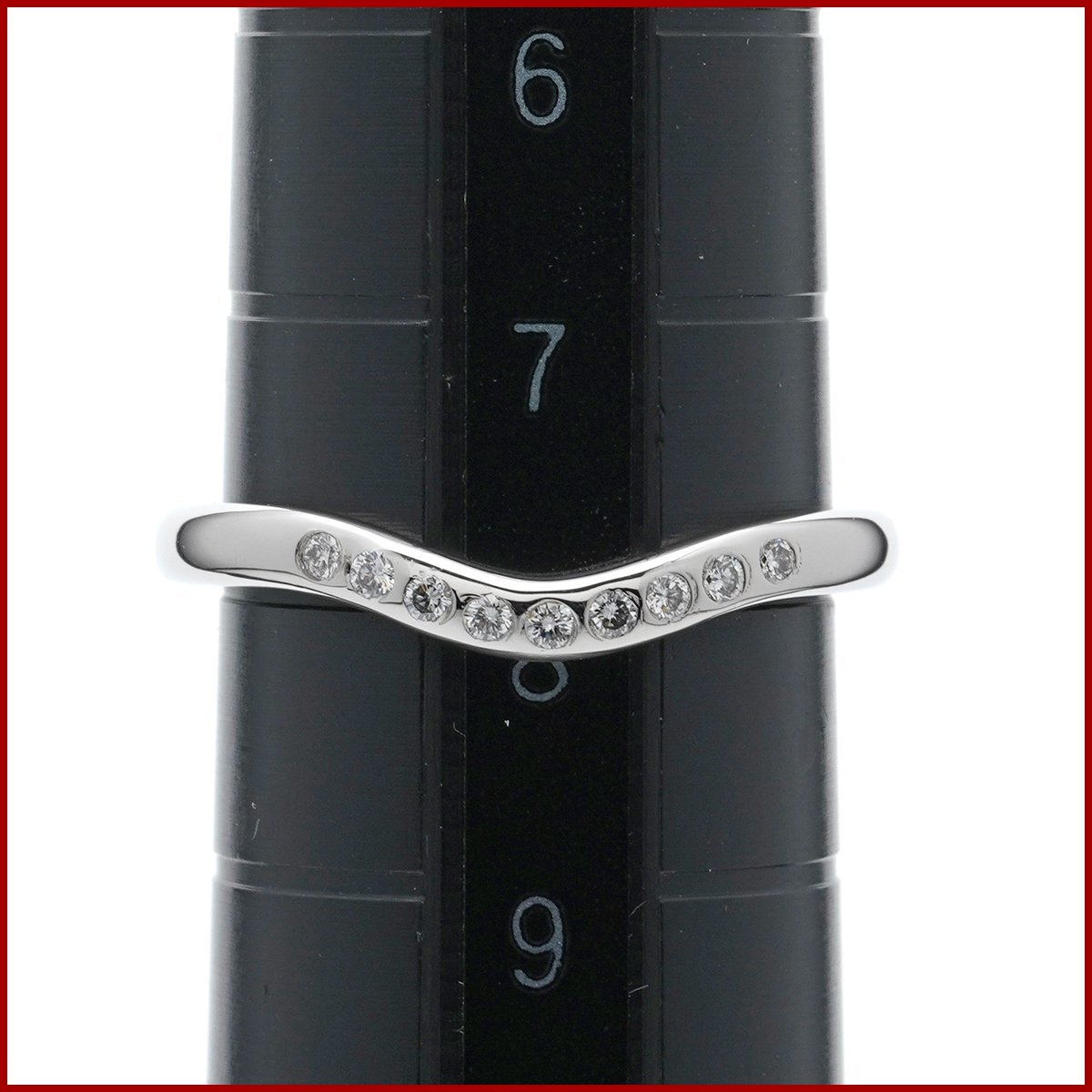 Yahoo!オークション - ティファニー カーブドバンド リング 指輪 Pt950...