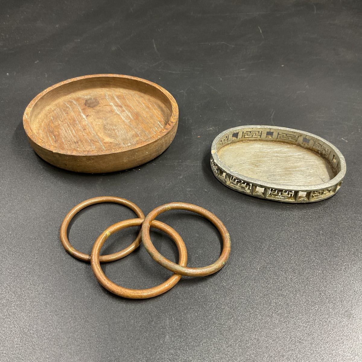 Yahoo!オークション - H03/茶道具 茶托 錫 銅環 刳抜盆 まとめて 煎茶