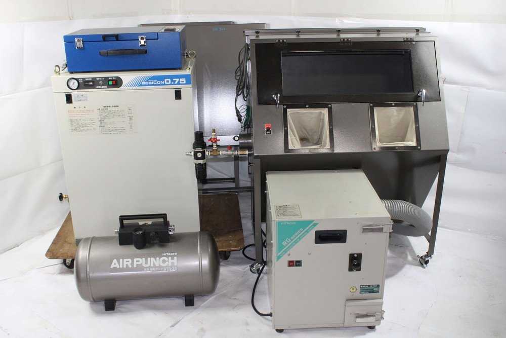 当店直取引取限定 JOC サンドブラスト MⅡ 集塵機 RG70S2 コンプレッサー PBD-0.75PSC6 露光機セット ガラス エッチング 38H26811(エアーツール)｜売買された ...