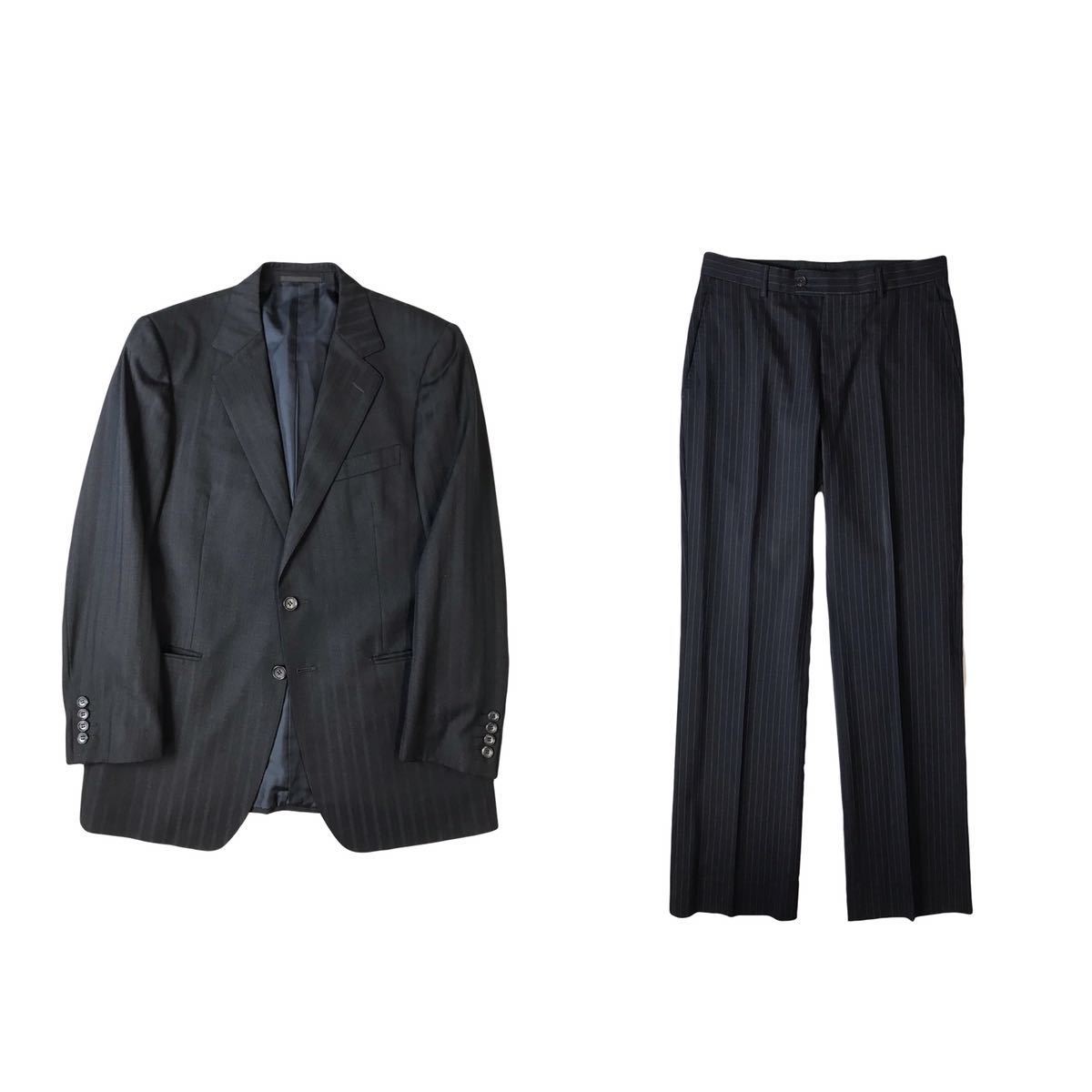 Yahoo!オークション - (D) GUCCI グッチ ストライプ ウール セットアッ...