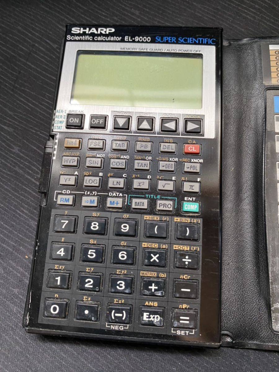 Yahoo!オークション - SHARP EL-9000 関数電卓 SUPER SCIENTIFIC ポケ...