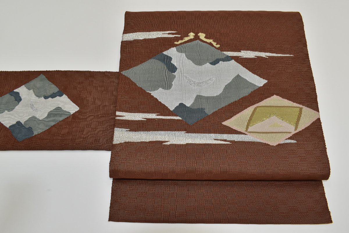 Yahoo!オークション - 【ちどりや】美品 正絹 八寸名古屋帯 松葉仕立 ...