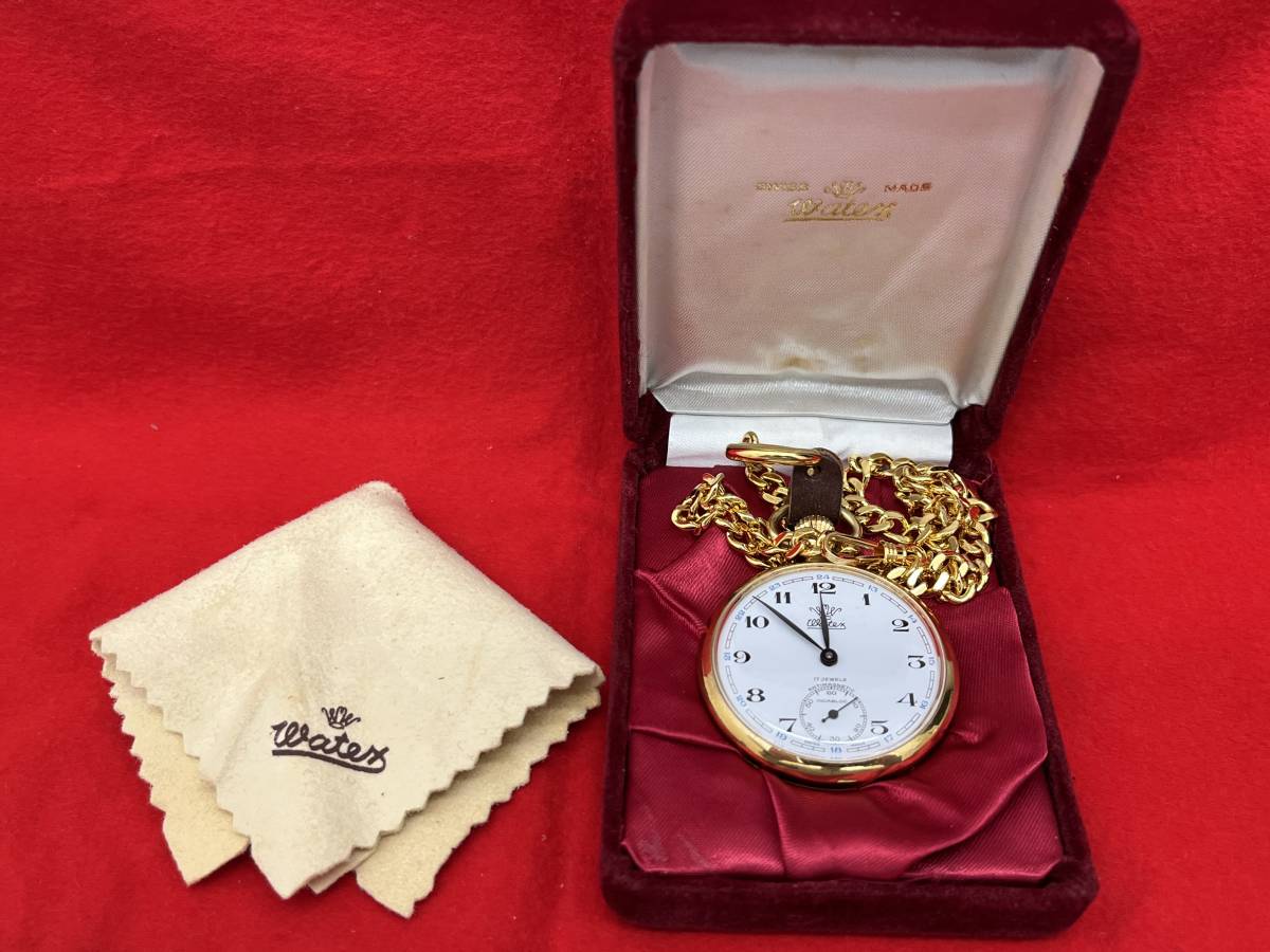 Yahoo!オークション - 稼働品 WATEX 手巻き 懐中時計 箱付き