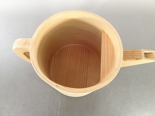 Yahoo!オークション - 80Sj/Hi2-3 木製 杉木地 曲水次 湯斗 わっぱ片口...