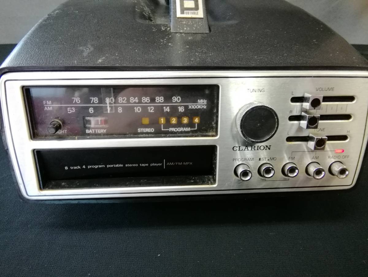 Yahoo!オークション - MTH9272 CLARION クラリオン ポータブル8トラ付...
