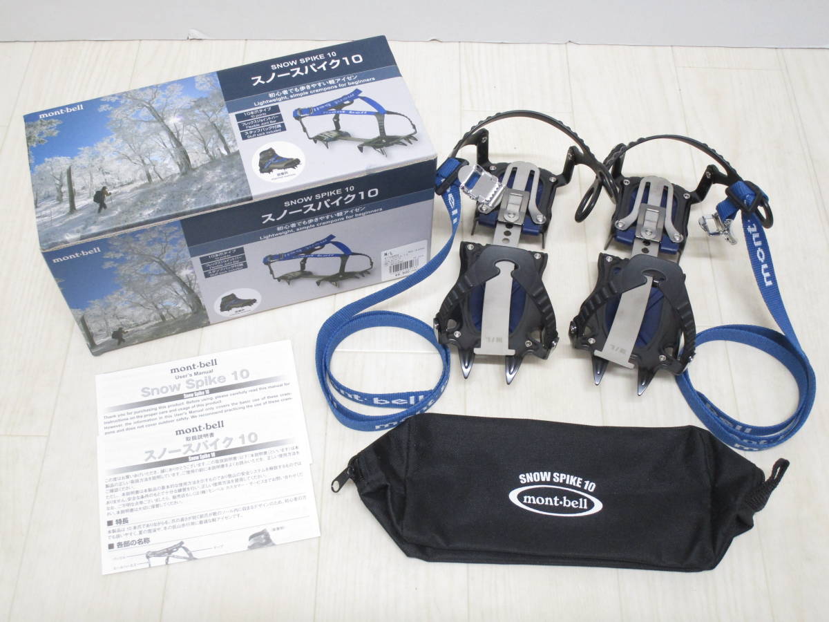 HE-866 mont-bell モンベル スノースパイク10 アイゼン ブラック 品(アイゼン)｜売買されたオークション情報、yahooの商品情報をアーカイブ公開 - オークファン ...